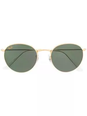 Ray-ban Two-tone Round-frame Sunglasses - Gold