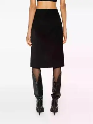 Givenchy 4g Liquid-detail Wool Skirt
