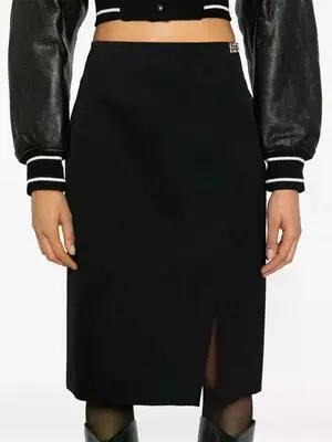 Givenchy 4g Liquid-detail Wool Skirt