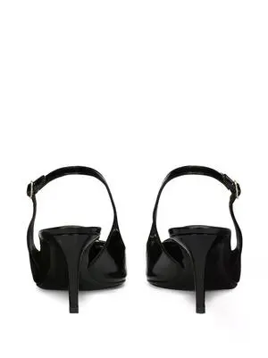 Dolce & Gabbana 60mm Logo-plaque Slingback Pumps - Black