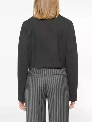 Pinko Single-breasted Cropped Jacket - Grey