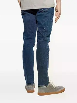 Emporio Armani Paint Splatter-print Jeans