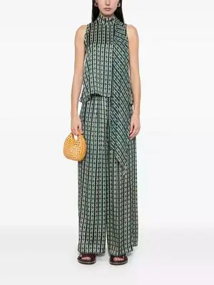 FORTE_FORTE Geometric-print Trousers