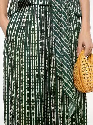 FORTE_FORTE Geometric-print Trousers