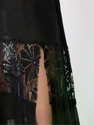 AMIR SLAMA Lace Panels Maxi Skirt