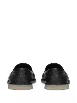 Dolce & Gabbana Logo Plaque Deerskin Loafers