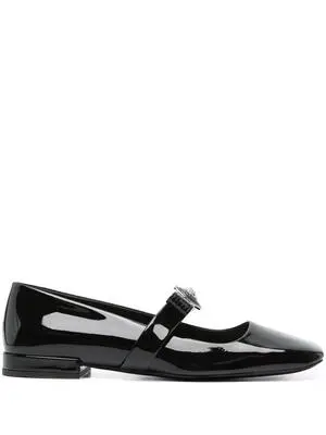 Versace Ribbon Ballerina Flats - Black