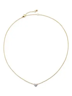Monica Vinader 18kt Yellow Vermeil Heart Diamond Necklace - Gold