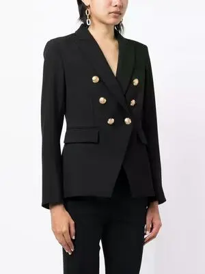 Veronica Beard Double-breasted Blazer With Golden Buttons