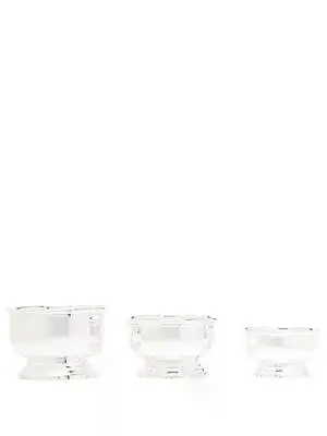 Ralph Lauren Set Of 3 Steel Nut Bowls - Silver