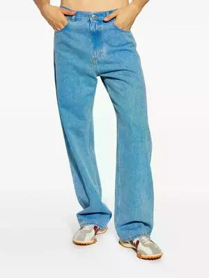 Marni Logo-patch Wide-leg Jeans