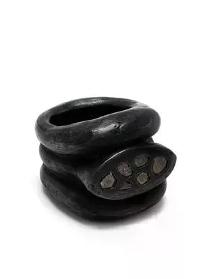 PARTS OF FOUR Stack Ring - Black