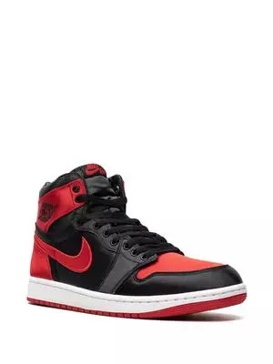JORDAN Air 1 Satin High-top Sneakers - Black