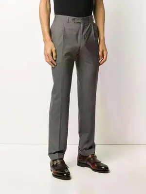 Canali Straight-fit Tailored Trousers - Grey