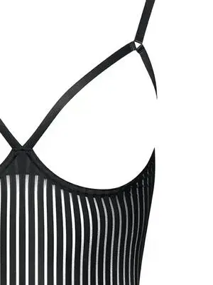 MAISON CLOSE Cupless Striped Corset