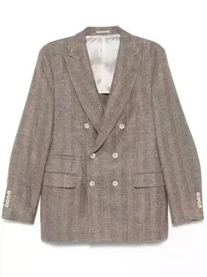 Brunello Cucinelli Double-breasted Blazer - Brown