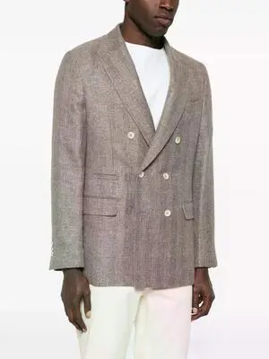 Brunello Cucinelli Double-breasted Blazer - Brown