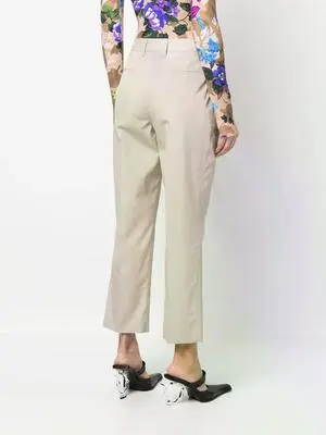 Prada Cropped Tailored Trousers - Neutrals