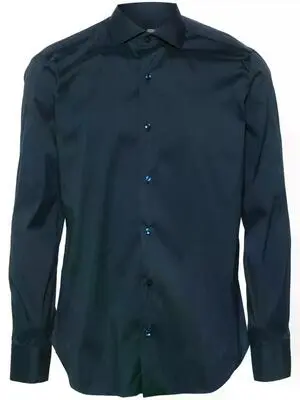 BARBA NAPOLI Spread-collar Shirt - Blue
