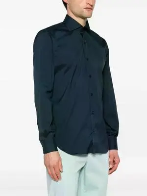 BARBA NAPOLI Spread-collar Shirt - Blue