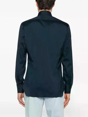 BARBA NAPOLI Spread-collar Shirt - Blue