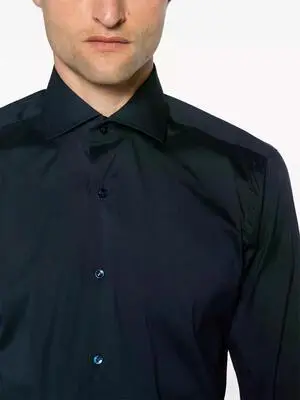 BARBA NAPOLI Spread-collar Shirt - Blue
