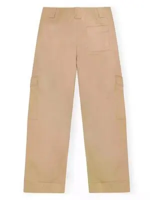 GANNI Mid-rise Cargo Trousers - Neutrals