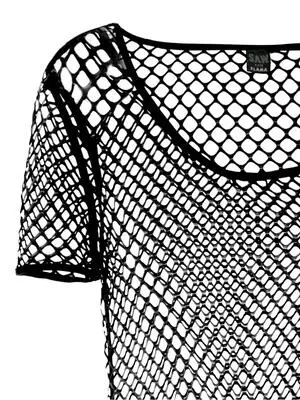 AMIR SLAMA Open Knit Short Beach Dress