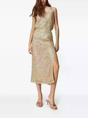 TWINSET Woven Midi Skirt