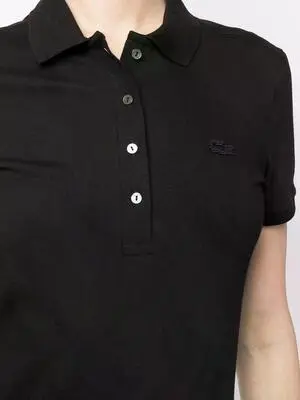 Lacoste Logo-patch Detail Polo Dress - Black