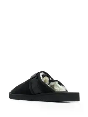 Suicoke Touch Strap Slippers - Black