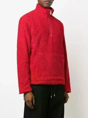 1017 Alyx 9sm Bouclé Half-zip Sweatshirt - Red