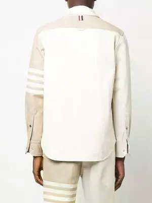 Thom Browne 4-bar Patchwork Denim Shirt