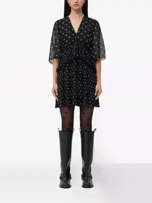 GANNI Butterfly Logo-pattern Tights