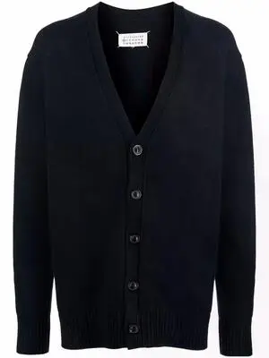 MAISON MARGIELA Oversized Knit Cardigan - Blue