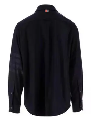 Thom Browne Flannel Tonal 4-bar Shirt Jacket