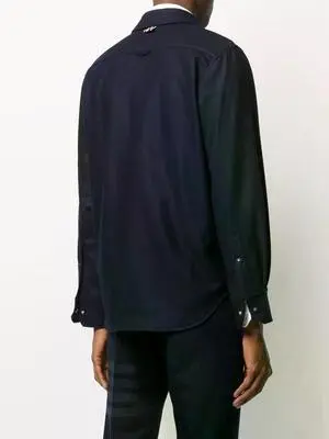 Thom Browne Flannel Tonal 4-bar Shirt Jacket