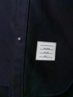 Thom Browne Flannel Tonal 4-bar Shirt Jacket