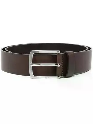 BOSS Engraved Buckle Leather Belt