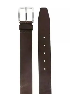 BOSS Engraved Buckle Leather Belt