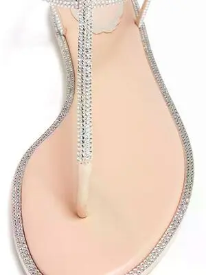 Rene Caovilla Diana Embellished Flat Sandals - Neutrals