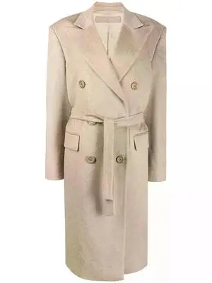 ALMAZ Double-breasted Belted Coat