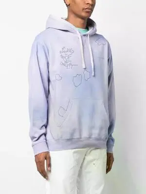 OBJECTS IV LIFE Graphic-print Faded Hoodie