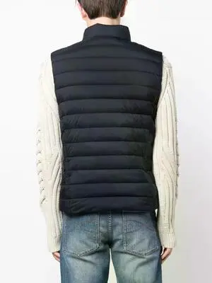 MOORER Quilted Zipped Gilet - Blue