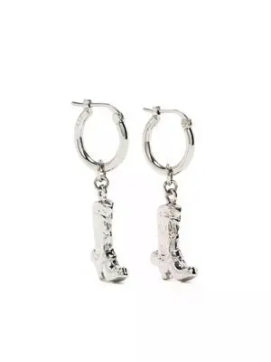Marni Statement-pendant Brass Earrings - Silver