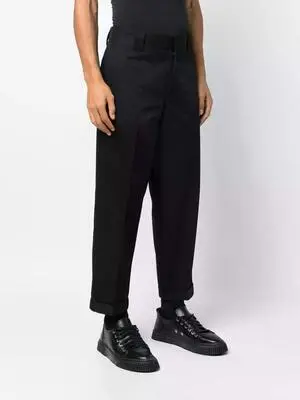 GOLDEN GOOSE Logo-patch Straight-leg Trousers