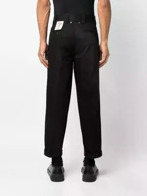 GOLDEN GOOSE Logo-patch Straight-leg Trousers