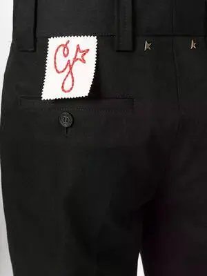 GOLDEN GOOSE Logo-patch Straight-leg Trousers