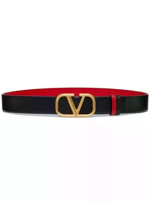 Valentino Garavani 30mm Vlogo Signature Reversible Belt - Black