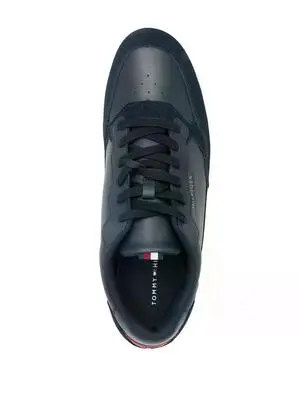 Tommy Hilfiger Embossed Logo Leather Sneakers